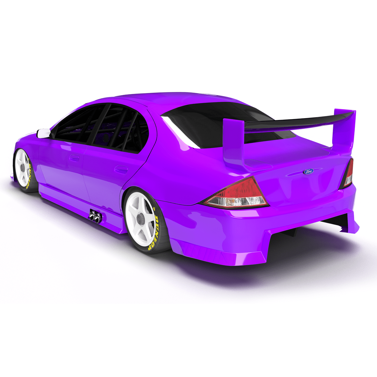 V8SC Ford Falcon AU 3D livery template model - Motorsport Graphics